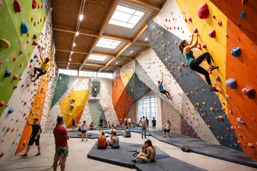 Escalade sportive et bloc indoor avec salles grimpe vertical dans toute ...